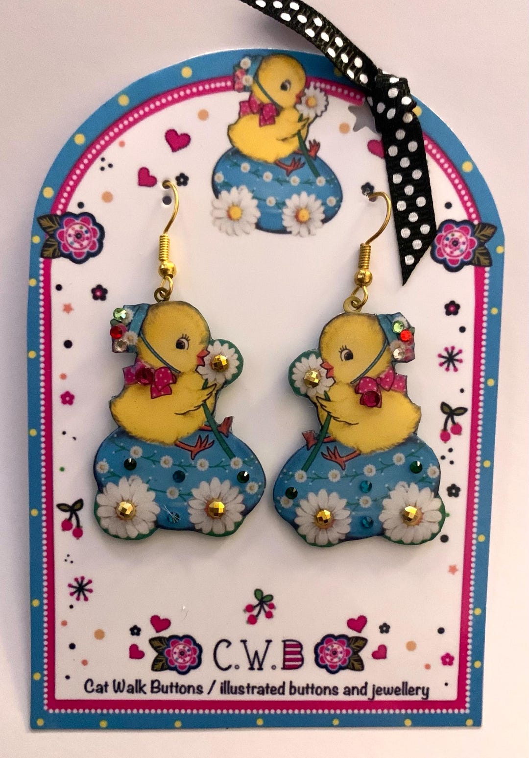 Vintage Style Easter Chicks Earrings, Spring Earrings, Unique ...