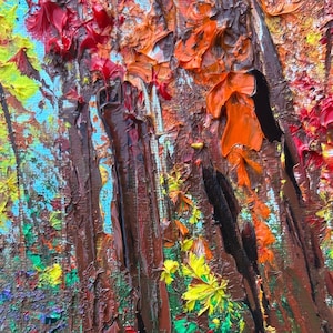 Texture Landscape Painting Original Oil Painting on Canvas Autumn ...