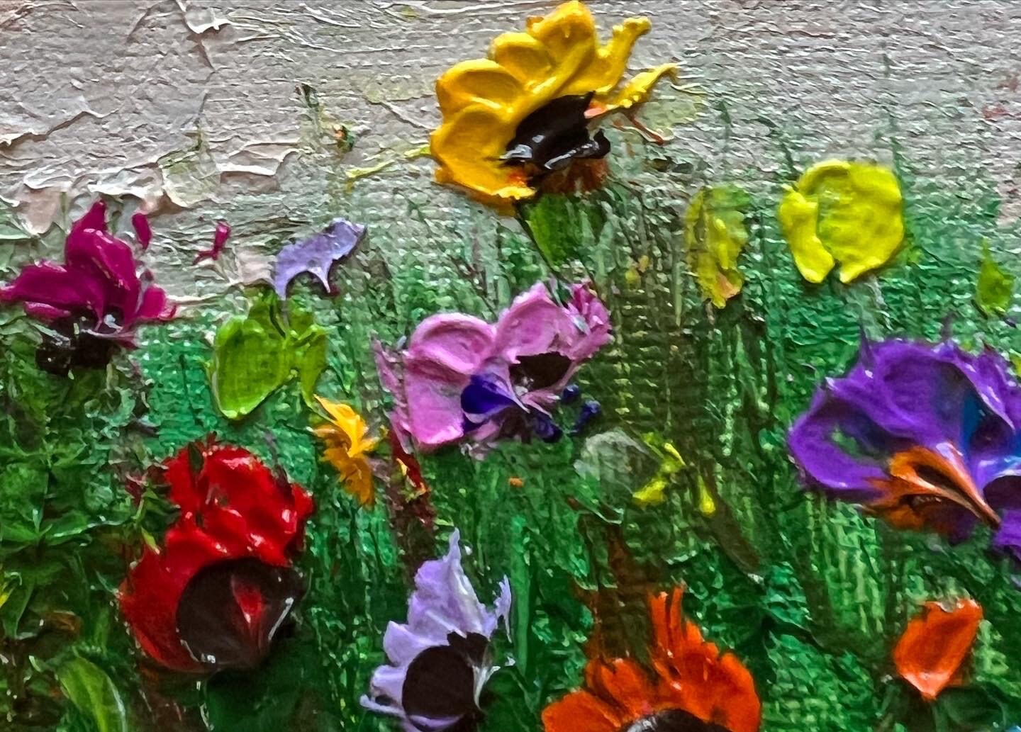 Custom Bright Tulip Oil Painting Impasto Painting , Tulip Original ...