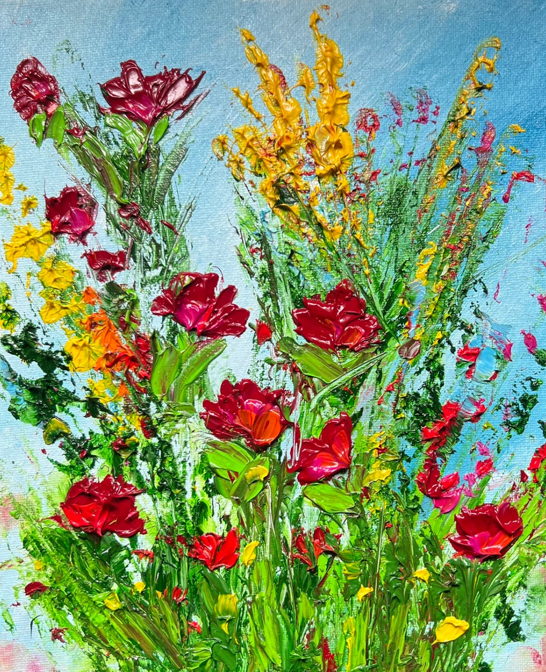 Floral Still Life, Vintage Italian Oil Painting, Flowers, Impressionist ...