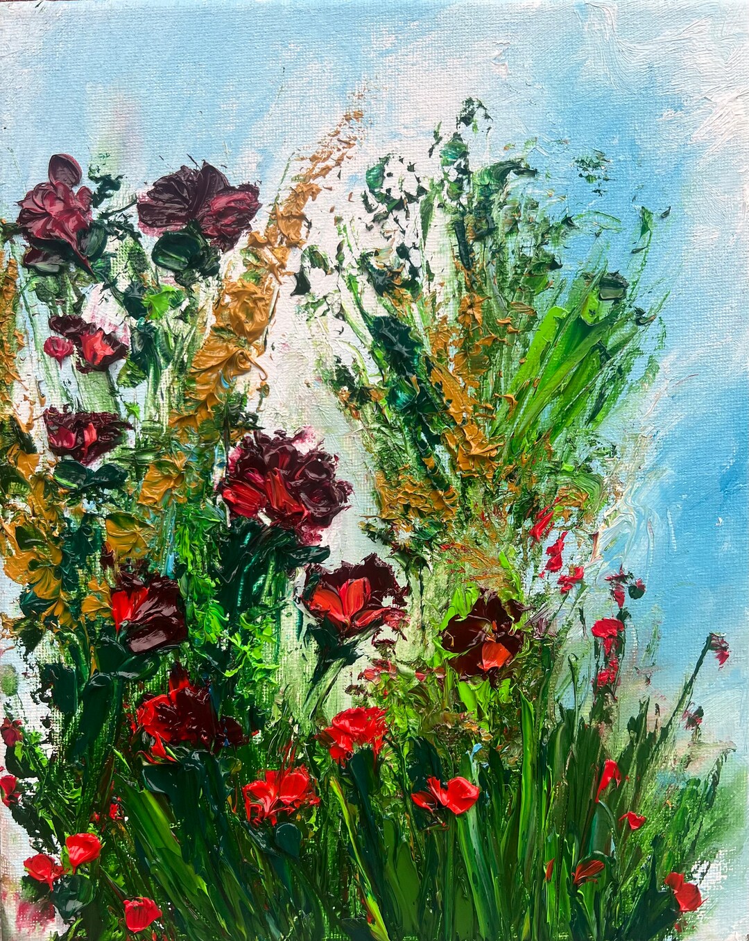 Floral Still Life, Vintage Italian Oil Painting, Flowers, Impressionist ...