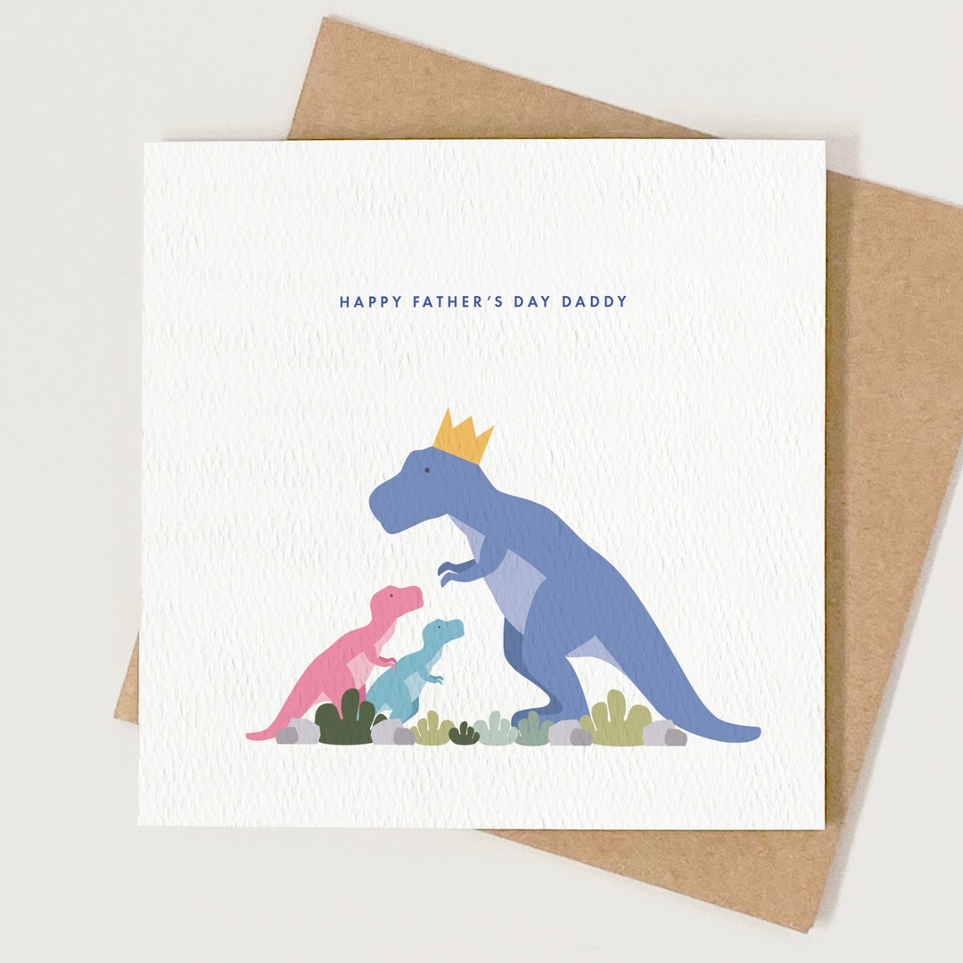 Dinosaur Fathers Day Card Roarsome Greetings Card for Daddy From the ...