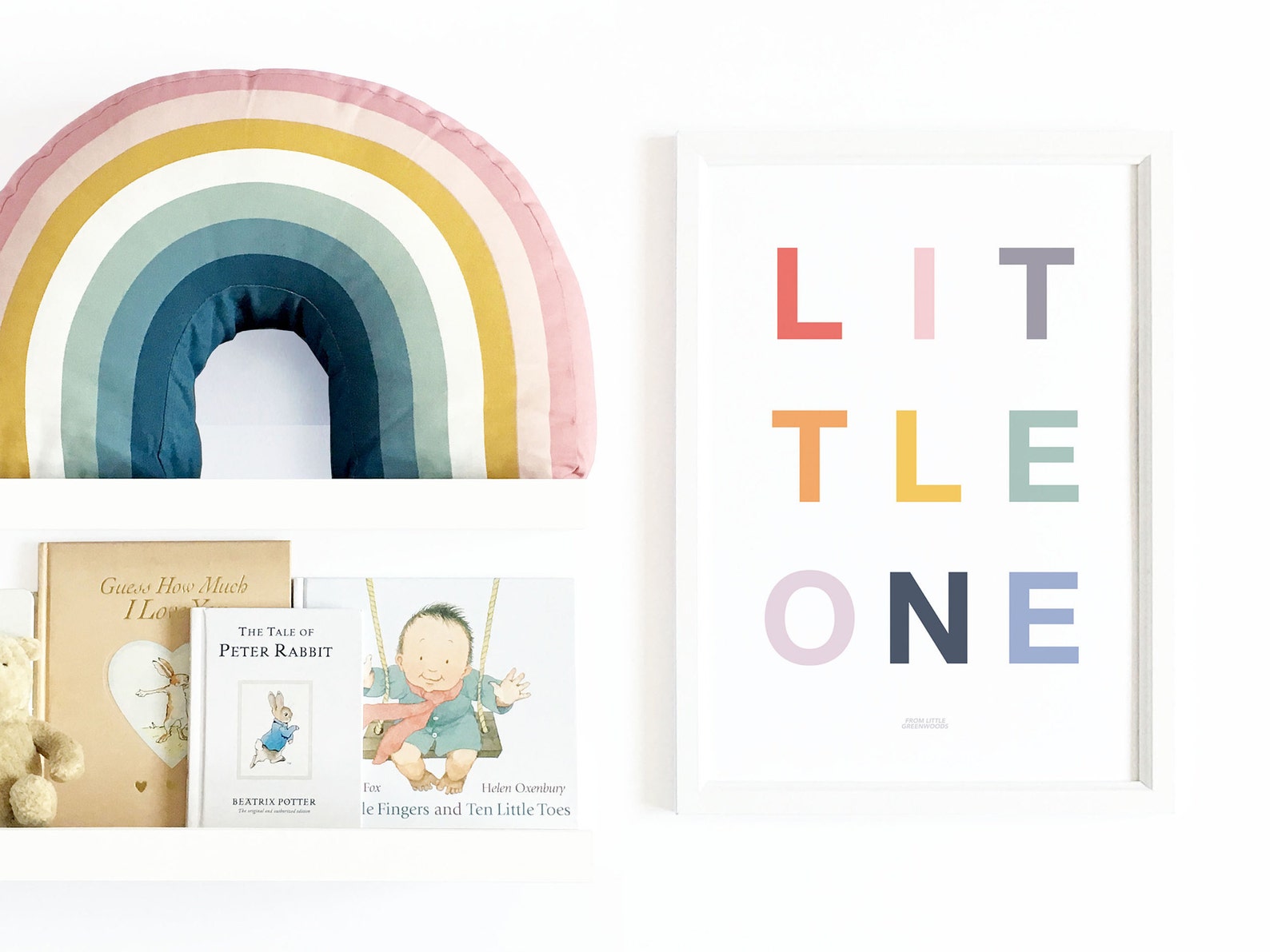 Little One Nursery Print Little One Word Art Rainbow Nursery | Etsy