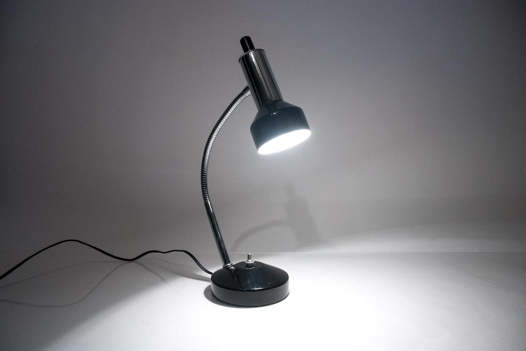 Mid Century Modern Desk Lamp, by Electrix, Gooseneck, Chrome, C. 1970s ...