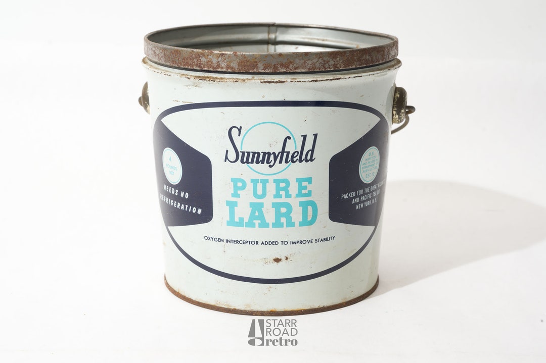 Vintage Lard Can, Bucket, Sunnyfield Pure Lard - Etsy