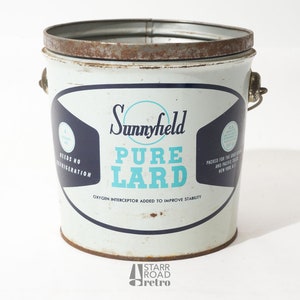 Vintage Lard Can, Bucket, Sunnyfield Pure Lard - Etsy