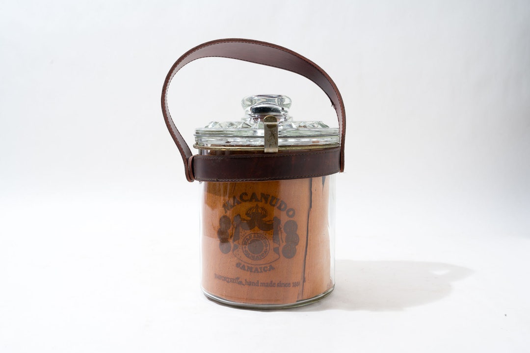 Vintage Macanudo Cigar Humidor, Glass, Vinyl Handle, C. 1960s - Etsy