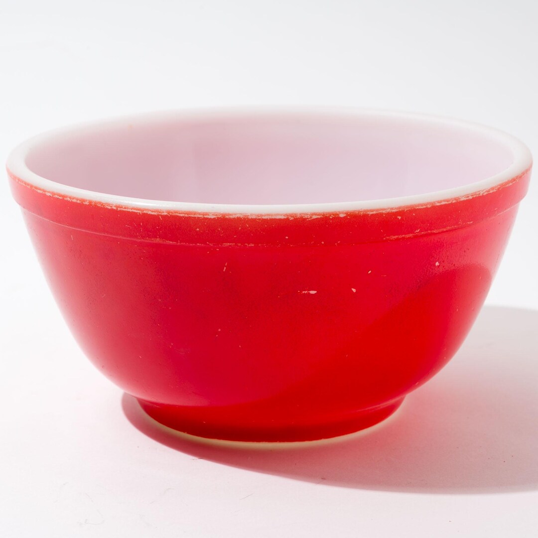 Early Pyrex Red Mixing Bowl, Color Bowl, Primary Colors, 1940s - Etsy