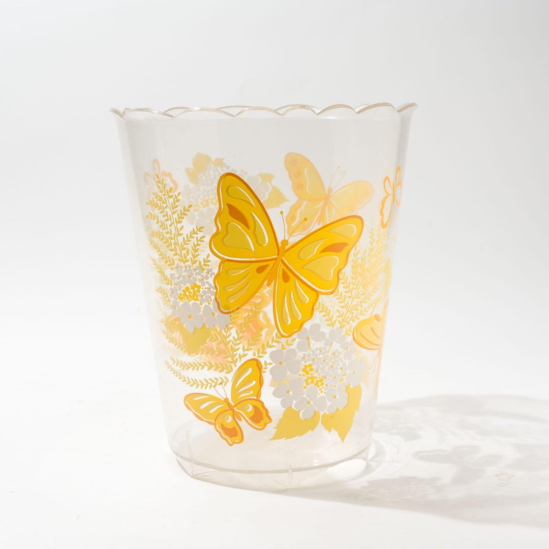 Vintage Butterfly Trash Can, Wastebasket - Etsy