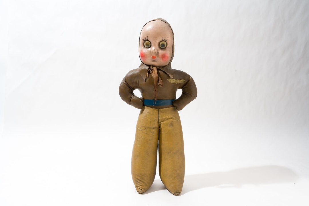 Vintage Googoo Doll, Freundlich, Military Doll, Army, Googly Eyes,14 ...