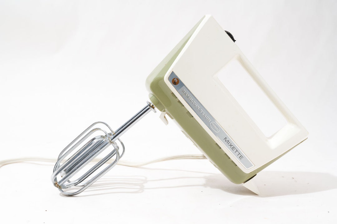 Vintage Electric Mixer, Hamilton Beach Mixette, White and Avocado Green ...