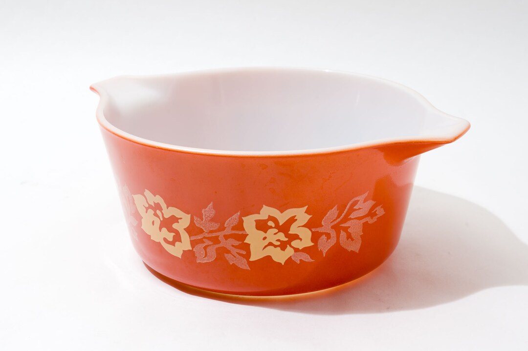 Vintage Pyrex, Terra Cotta Rose, 474 Round Casserole, 1978 - Etsy