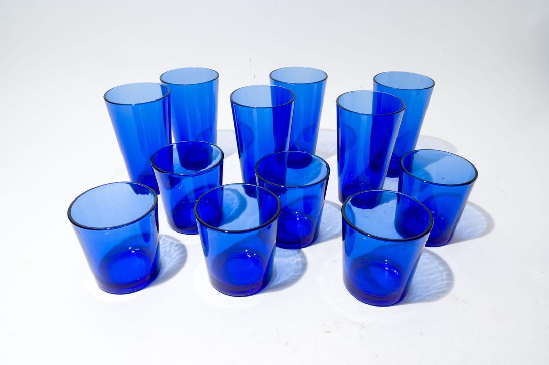 Vintage Cobalt Blue Glassware, Libbey, Sold in Pairs - Etsy