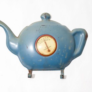 Vintage Tea Pot Shaped Thermometer, Key Holder, Hanger, Tel Tru - Etsy