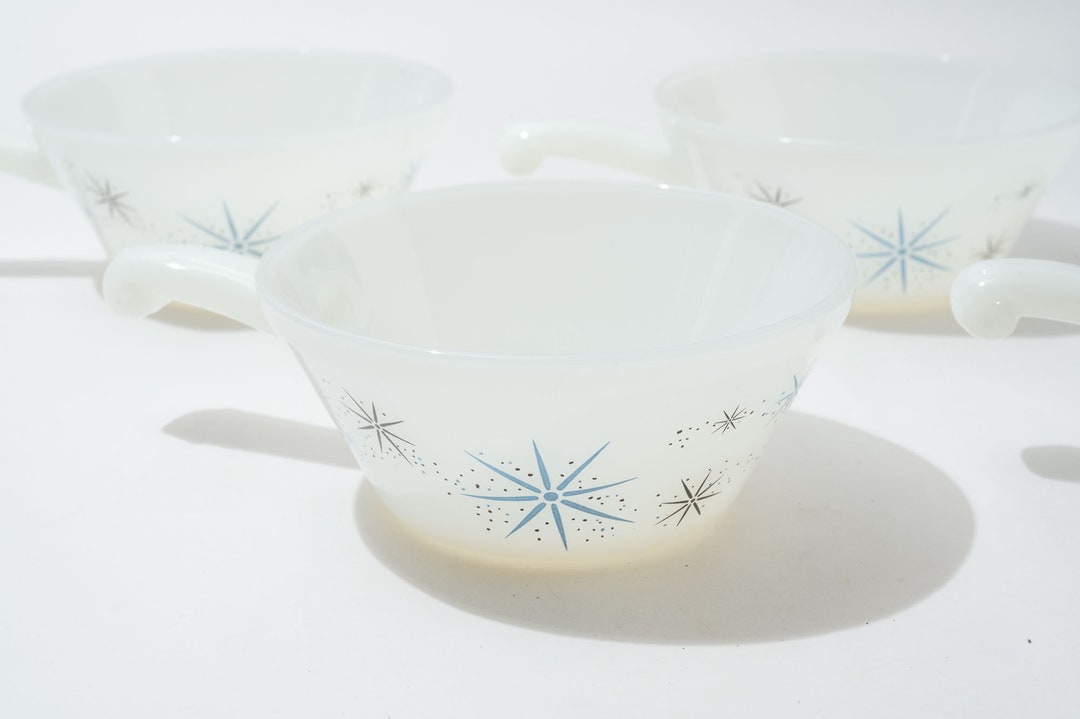 Mid Century Atomic Pattern Soup Bowls, Starburst, Sold in Pairs - Etsy