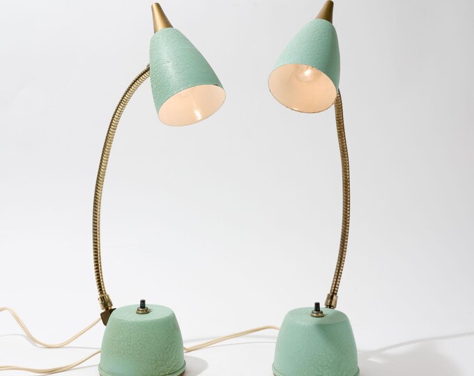 Turquoise Desk Lamp by Eagle Electric, Gooseneck, MCM, 1960s, SOLD ...