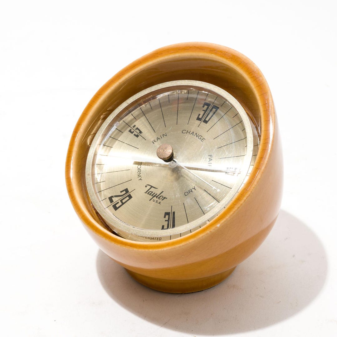 Taylor Desktop Barometer, Ceramic, Gold Dial, 1960s - Etsy