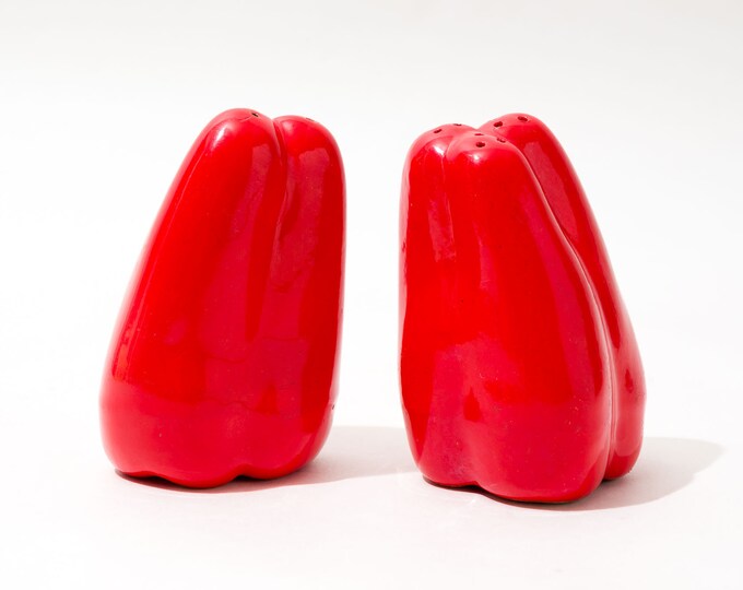 Vintage Salt & Pepper Shakers, Red Bell Pepper, Chilis, Hot Pepper ...