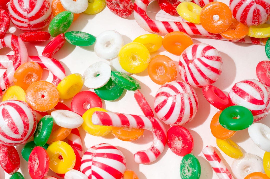 Vintage Candy Garland, Life Savers, Popcorn, Sugared, Vintage Christmas ...