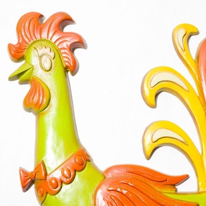 Vintage Mid Century Wall Mount Chicken Plaques, Sexton, Hen and Rooster ...