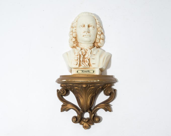 Bust of Bach, Wall Mount, Music Room, Burwood Products, 1970s - Etsy