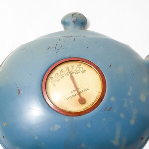Vintage Tea Pot Shaped Thermometer, Key Holder, Hanger, Tel Tru - Etsy