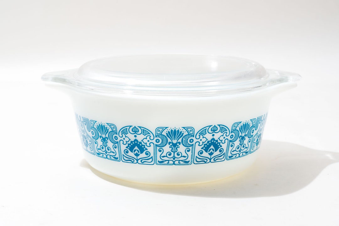 Vintage Pyrex, Horizon Blue, 472, 1 1/2 Pint, Covered Casserole, 1969 ...