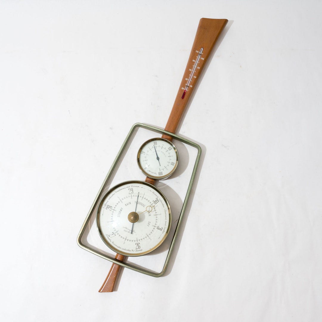 Vintage MCM Barometer, Wall Mount, biscayne by Airguide, 1959 - Etsy