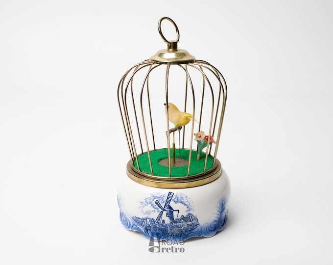 Vintage Bird in A Cage Music Box, Automated, Toya, Japan - Etsy