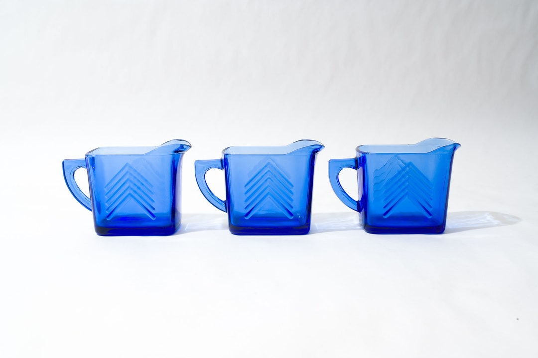 Vintage Cobalt Blue Pitcher, Small, Hazel Atlas, Sold Individually - Etsy