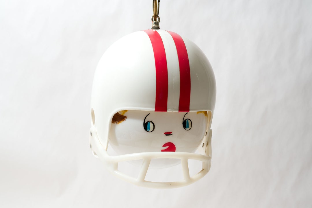 Vintage Football Helmet Light, Glass Globe, Football Player - Etsy