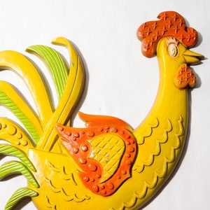 Vintage Mid Century Wall Mount Chicken Plaques, Sexton, Hen and Rooster ...