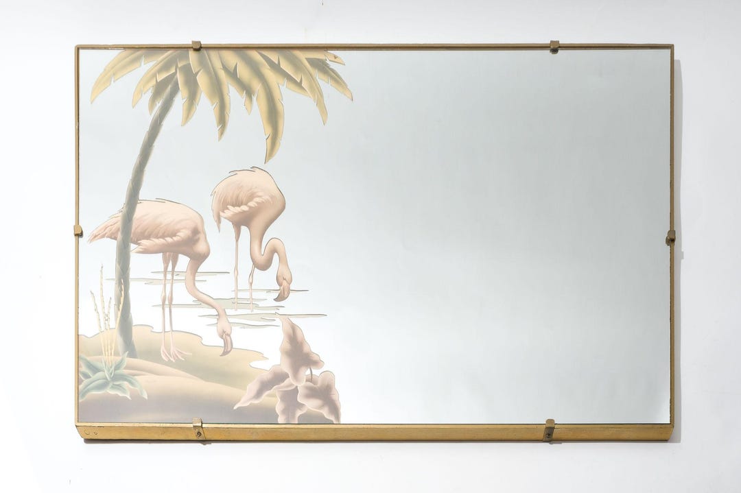 Vintage Pink Flamingo Mirror, Large, Turner - Etsy
