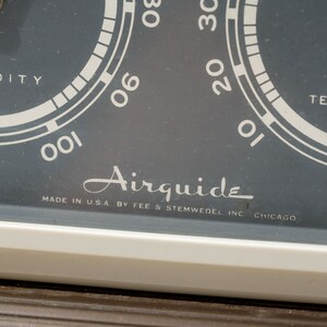 Mid Century Desktop Thermometer and Humidity Gauge, by Airguide, Metal ...