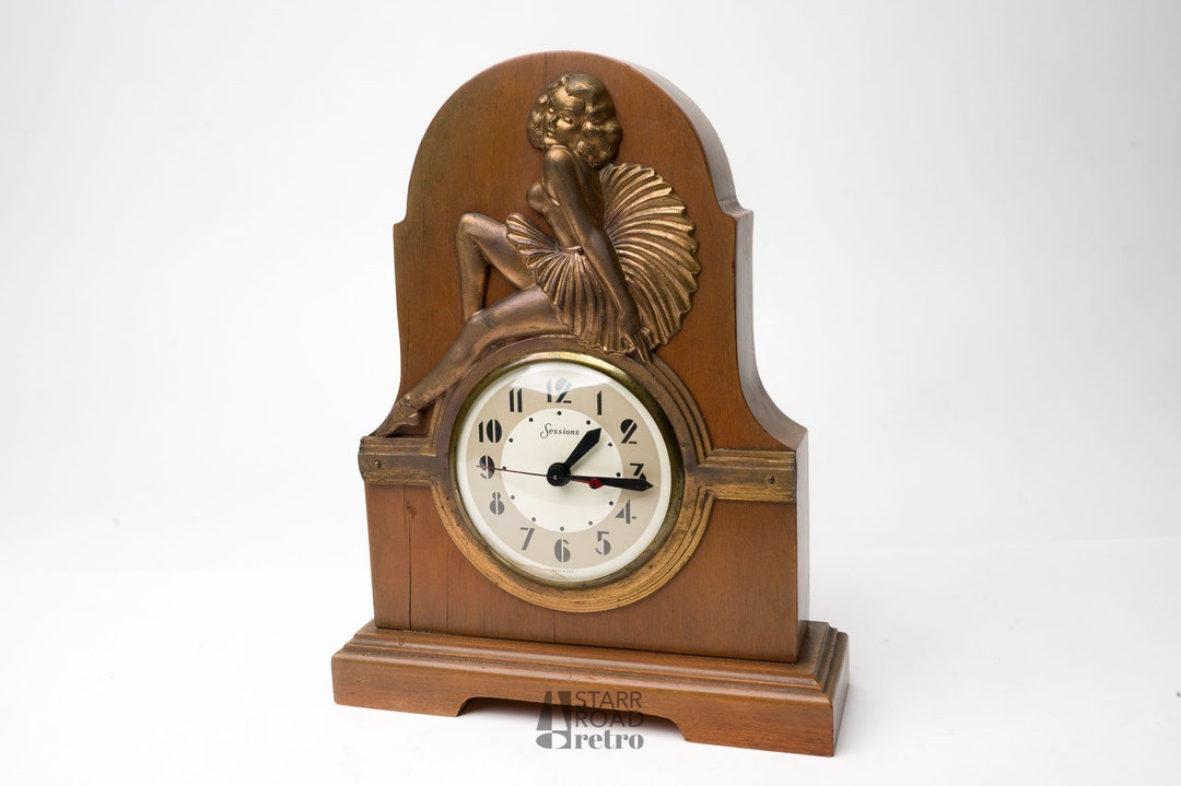 Art Deco Table Top Clock, Pin up Girl, Circa 1930s, AS IS - Etsy