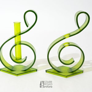Vintage Clef Note Vase, Music, Green, Plastic - Etsy