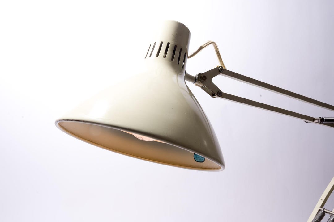 Vintage Long Reach Drafting Lamp With Articulating Arm, Industrial ...
