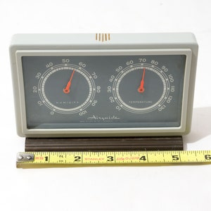 Mid Century Desktop Thermometer and Humidity Gauge, by Airguide, Metal ...