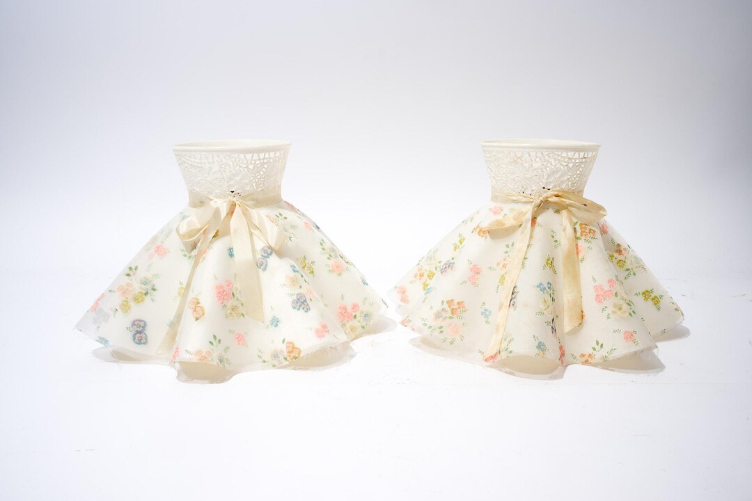 Vintage Lamp Shade, Ruffle, White, Hard Plastic, SOLD SEPARATELY - Etsy