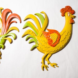 Vintage Mid Century Wall Mount Chicken Plaques, Sexton, Hen and Rooster ...