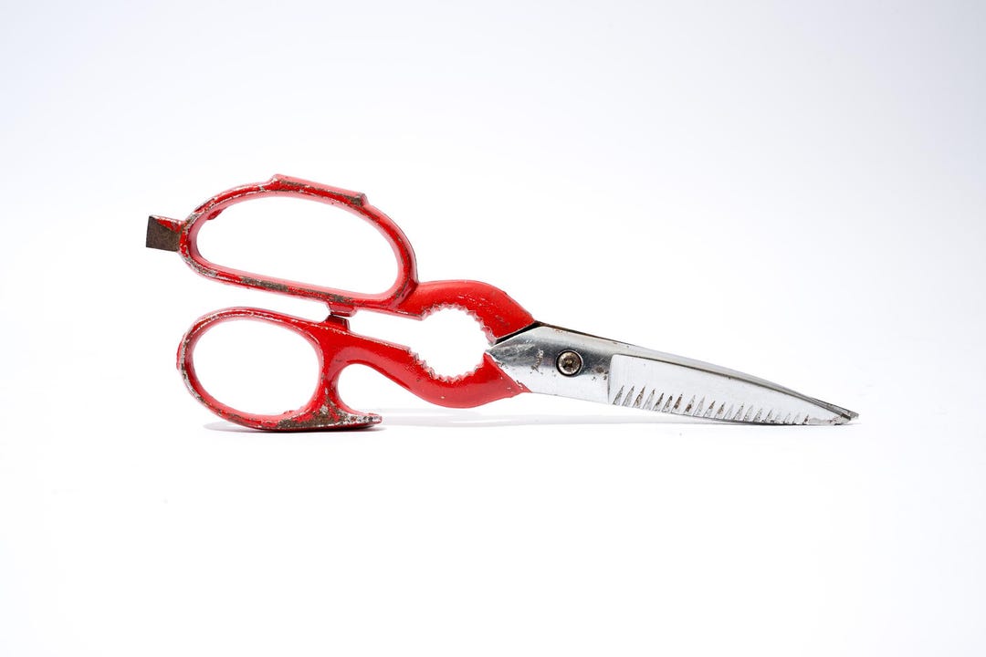 Vintage Kitchen Scissors, Red Handle, Bottle Opener - Etsy