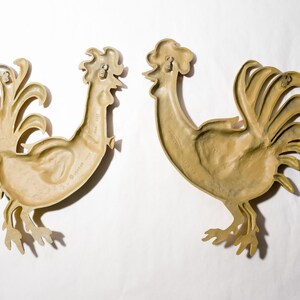 Vintage Mid Century Wall Mount Chicken Plaques, Sexton, Hen and Rooster ...