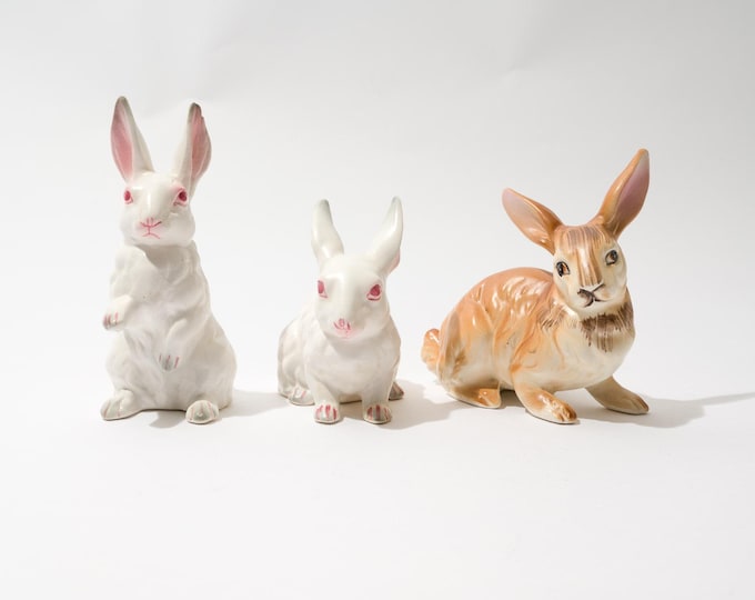Vintage Ceramic Bunnies, Rabbits, Figurines, SOLD INDIVIDUALLY - Etsy