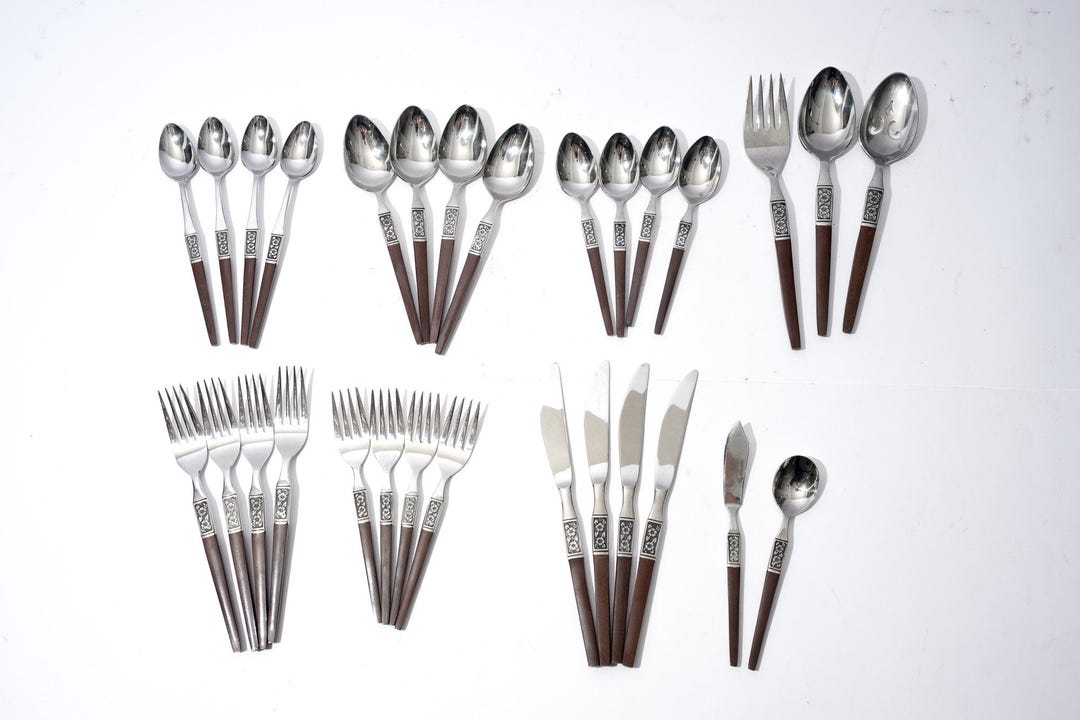 Ekco Eterna Forged Stainless Japan EKS14 MCM Flatware, Silverware, With ...