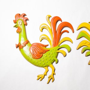 Vintage Mid Century Wall Mount Chicken Plaques, Sexton, Hen and Rooster ...
