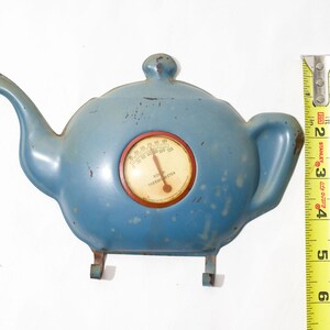 Vintage Tea Pot Shaped Thermometer, Key Holder, Hanger, Tel Tru - Etsy