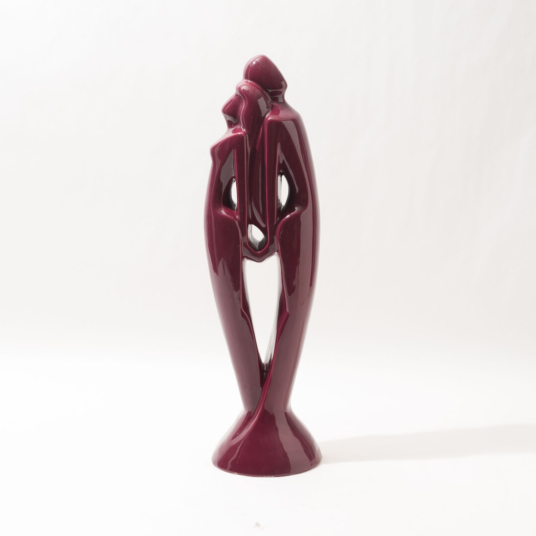 Retro Royal Haeger Pottery, Statue, Rendezvous, Man and Woman, Maroon ...