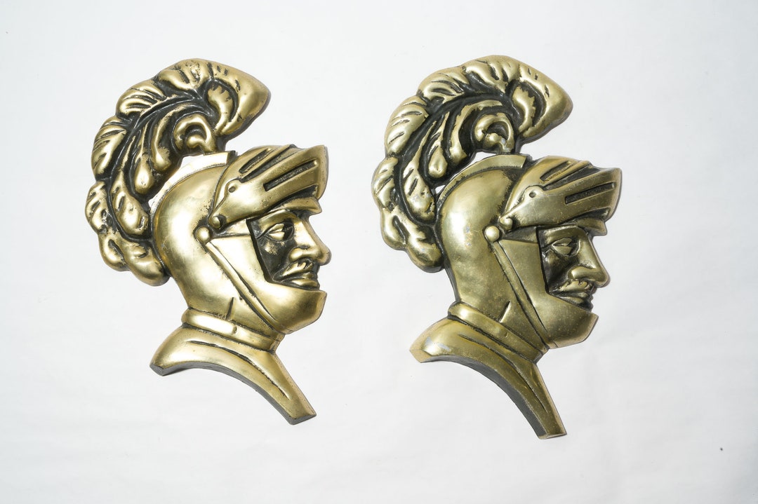Vintage Knight Wall Art, Metal Art, Set of Two - Etsy