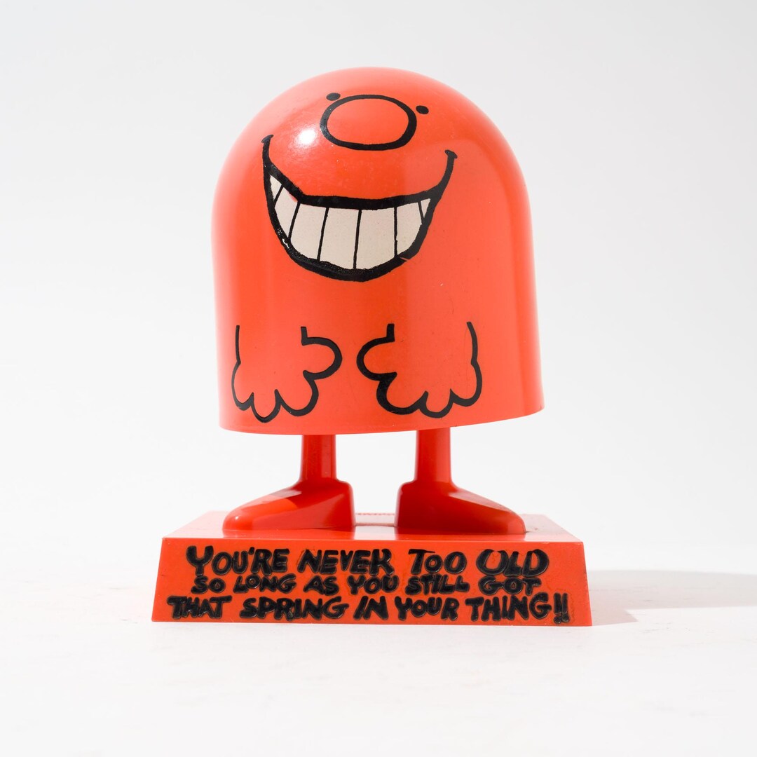Orange Bobble Head Character, American Greetings, 1970s - Etsy