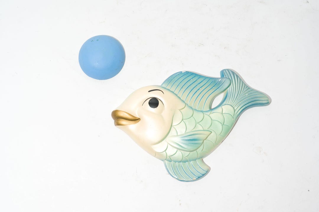 Vintage Chalkware Fish and Bubble, Miller Studio, 1964, AS IS - Etsy